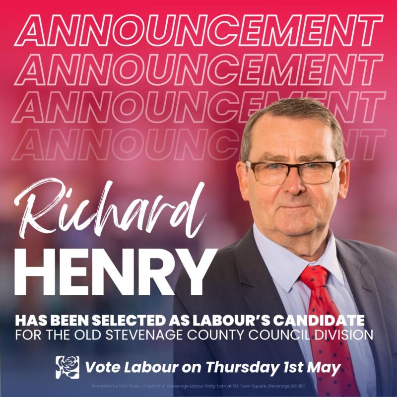 Richard Henry – Your Labour Candidate for the Old Stevenage County ...